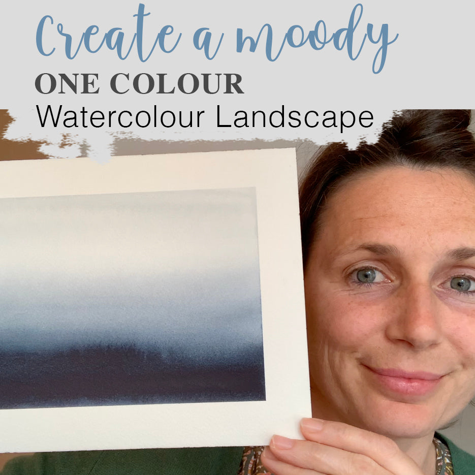 Simple Blue Watercolour Landscape Demonstration – AnnaMabella E Studio